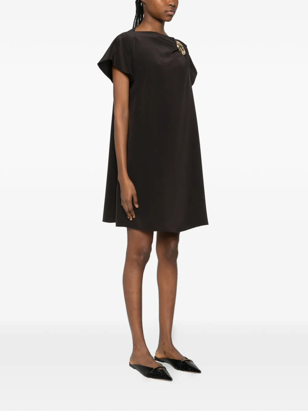 Anika Ring-detail Mini Dress